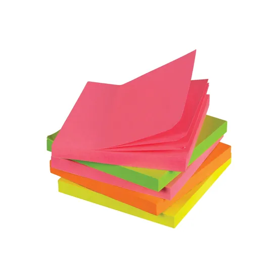 Sticky Notes Brilliant 75x75mm Asstd - PK5