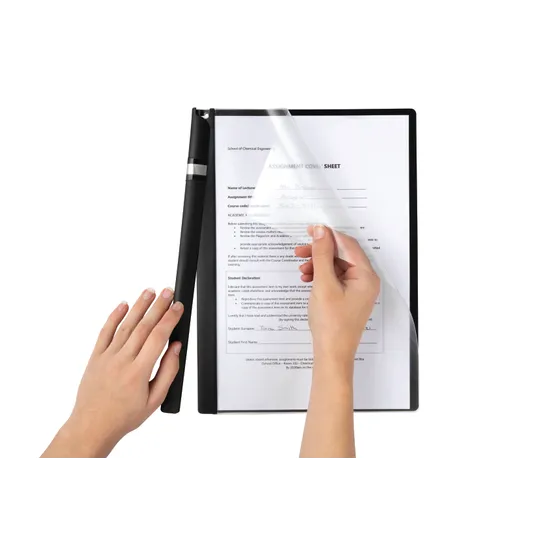 Marbig File A4 Spine Clamp Black