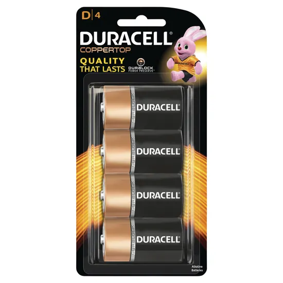 DURACELL COPPERTOP BATTERIES SIZE D PK4