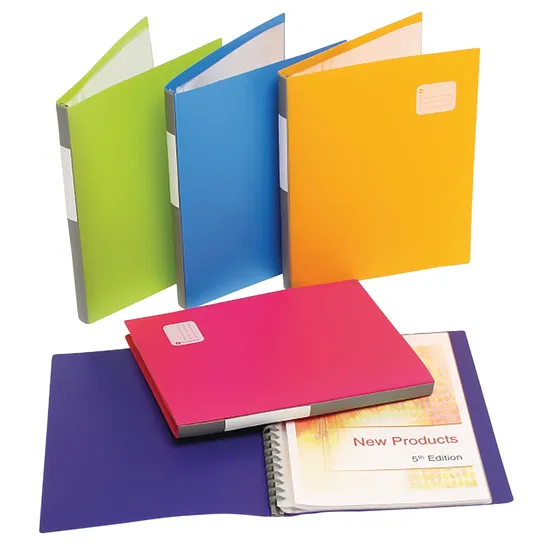 Refillable Display Books Assort Colours A4 Pack 12