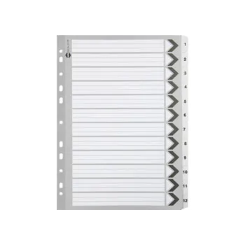 Marbig Dividers Reinf Board B&W A4 1-12 Tab