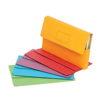 Foolscap Document Wallets Asst - Pack of 10