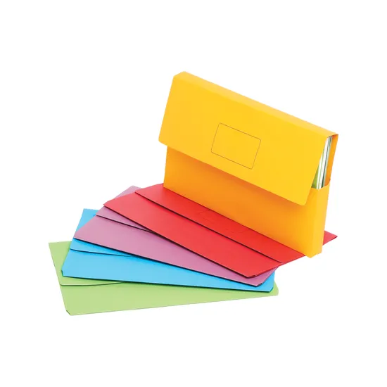 Foolscap Document Wallets Asst - Pack of 10