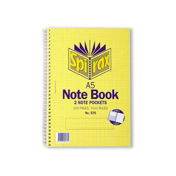 Spirax Pocket Spiral Notebook A5 7 mm 200p