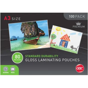 GBC Signature A3 Pouches 80mic - PK 100