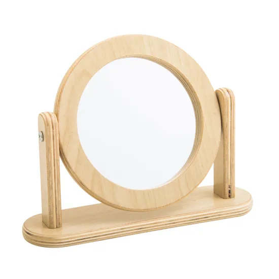 Wooden Table Top Mirror