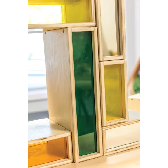 Mirror & See Through Coloured Large Blocks - 18pc - MTA Catalogue