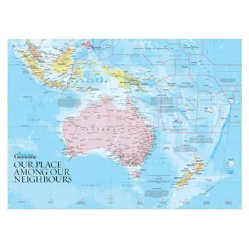 Map of Australia and Pacific Neighbours - 68 x 50 cm