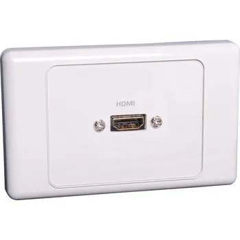 HDMI Single Wallplate Dual Cover Flyleads