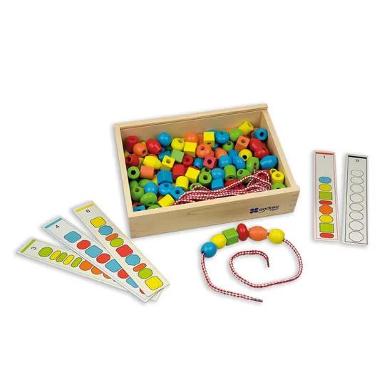 Threading Shapes - Fine Motor & Hand-eye Coordination