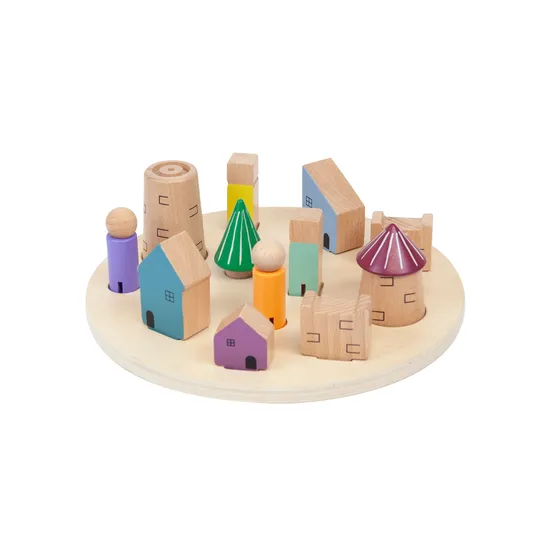 3D Puzzle Village Block Play Set