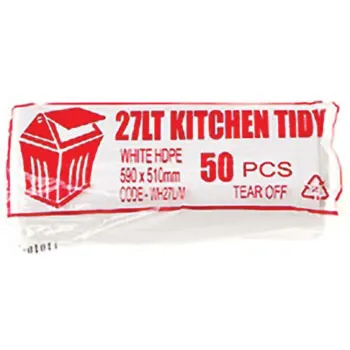 White Kitchen Tidy Bags 27L - Roll of 50