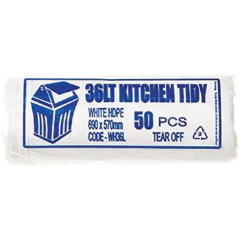 White Kitchen Tidy Bags 36L - Roll of 50