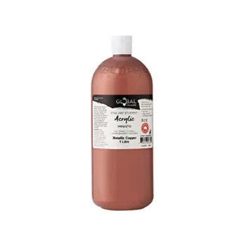 Global Fine Art Student Acrylic Metallic Copper- 1 L