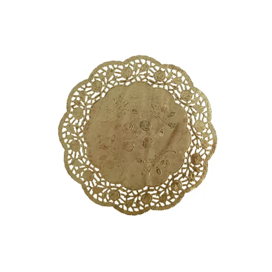 Metallic Gold Paper Doilies – Pack of 50