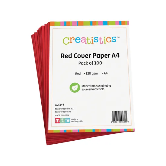 Red Cover Paper A4 120gsm - Pack of 100