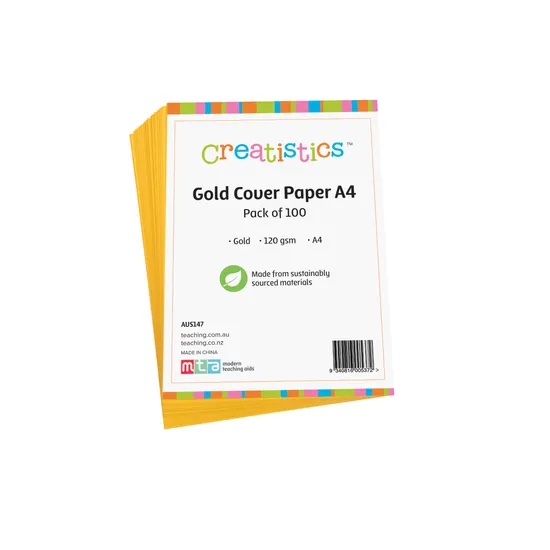 Gold Cover Paper A4 120gsm - Pack of 100