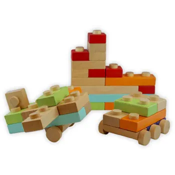Natural Wooden Blocks 35 Pieces