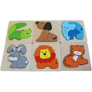 Discoveroo Chunky Animal Puzzles Set of 6