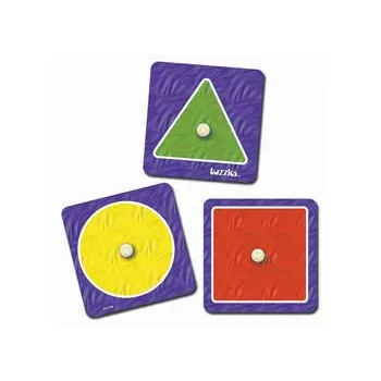 Tuzzles Wooden 1pce Shape Knobs Puzzle - Set 3