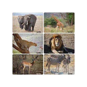 Tuzzles Wild Animals Photo Puzzle Set of 6