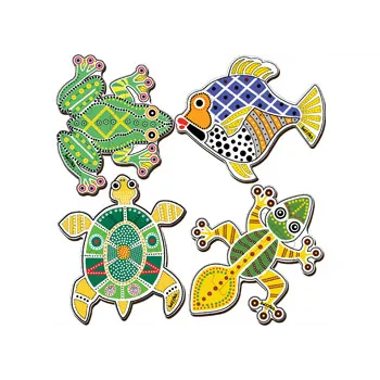 Tuzzles Aboriginal Art Table Puzzle Set of 4