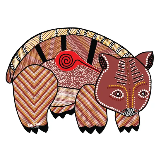 Aboriginal Wombat Floor Puzzle 25 Pieces