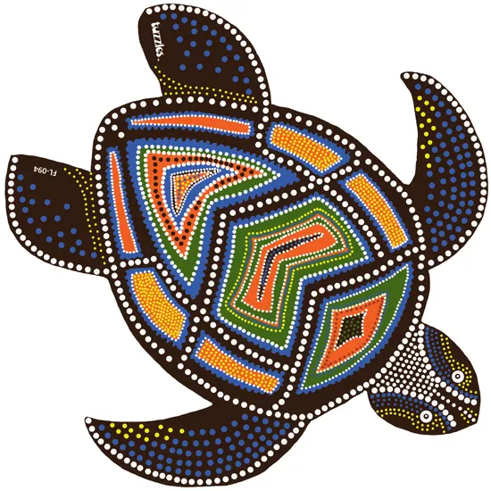 Tuzzles Aboriginal Art Turtle Floor Puzzle 22 Pieces