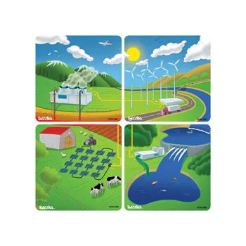 Tuzzles Renewable Energy Puzzles Set of 4
