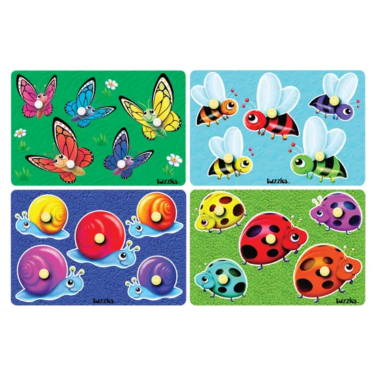 Garden Creatures Knob Puzzle Set of 4