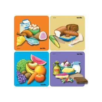 Tuzzles Food Groups Raised Puzzle Set
