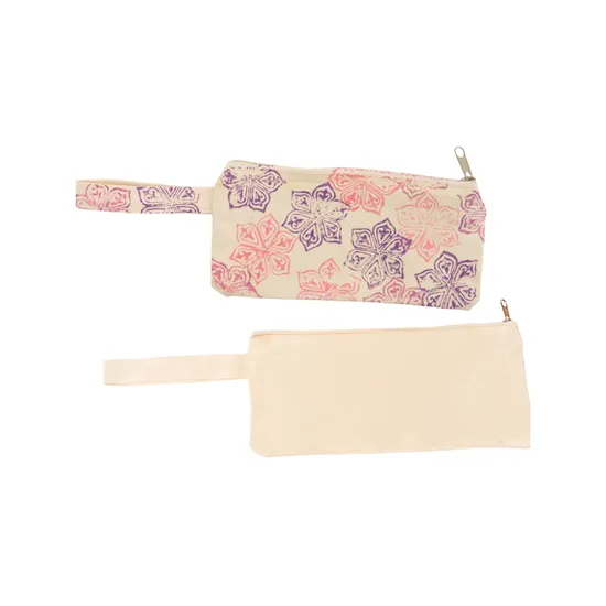 Creatistics Calico Pencil Case with Handle- Pack of 10