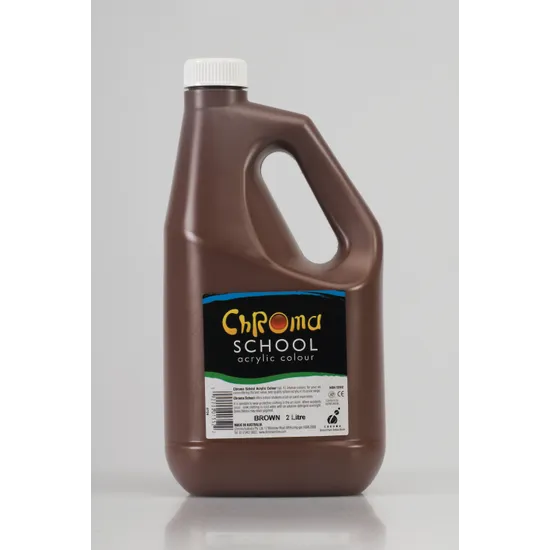 Chroma School Paint - Brown 2 Litre