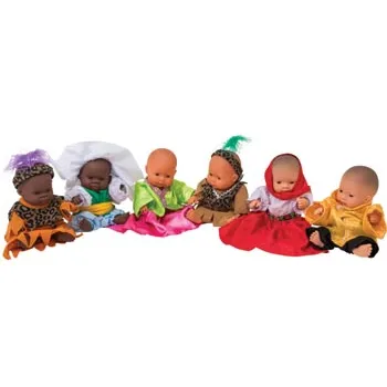 Baby Dolls with Multicultural Clothes 21 cm (H) - Set of 6