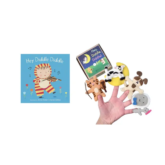 Hey Diddle Diddle Book & Finger Puppet