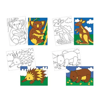 Creatistics Australian Animal Sand Art Sheets- Pack of 20