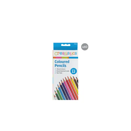 Creatistics Coloured Pencils - Pack of 12 x 60