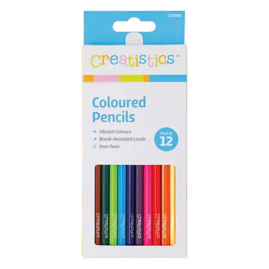Creatistics Hexagonal Coloured Pencils – Pack of 12