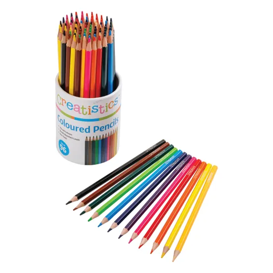 Creatistics Hexagonal Colour Pencils - Tub of 96