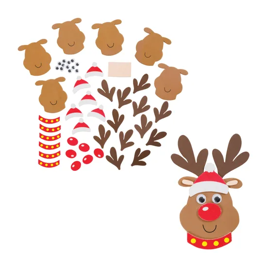 FOAM REINDEER KIT - PACK OF 12