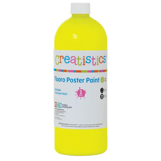 Fluoro Poster Paint 1L - Yellow