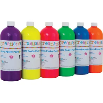 Creatistics Fluoro Poster Paint - Set of 6