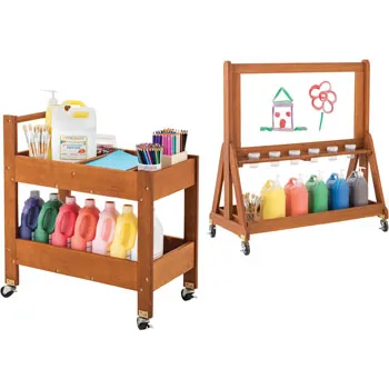 Outdoor Artist Painting Wall & Trolley