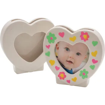 Porcelain Heart Frame - Pack of 10
