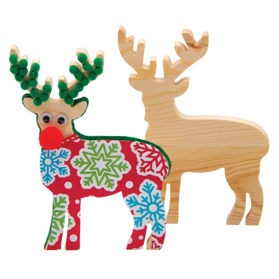 Wooden Reindeer – Pack of 10