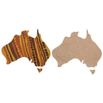 Creatistics Wooden Map of Australia - Pack of 10