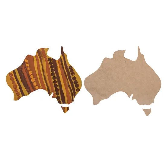 Wooden Map of Australia - Pack of 10
