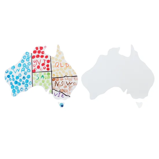 Cardboard Map of Australia - Pack of 20