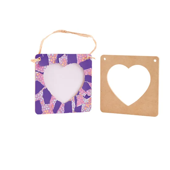 Creatistics Wooden Hanging Heart Frame- Pack of 10