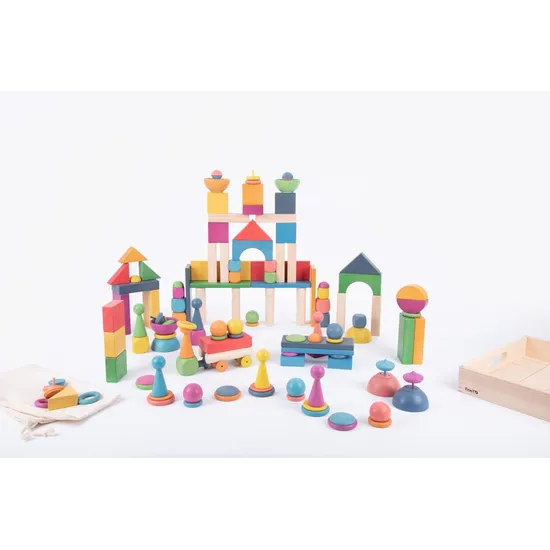 Rainbow Wooden Super Set - Pack of 138